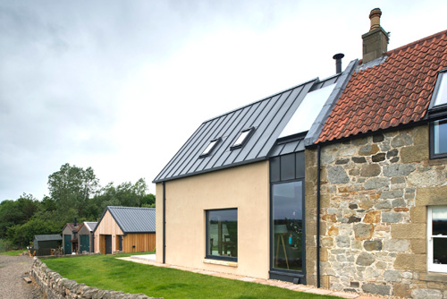Catnic roofing creates contrast for old farm extension | Roofing ...